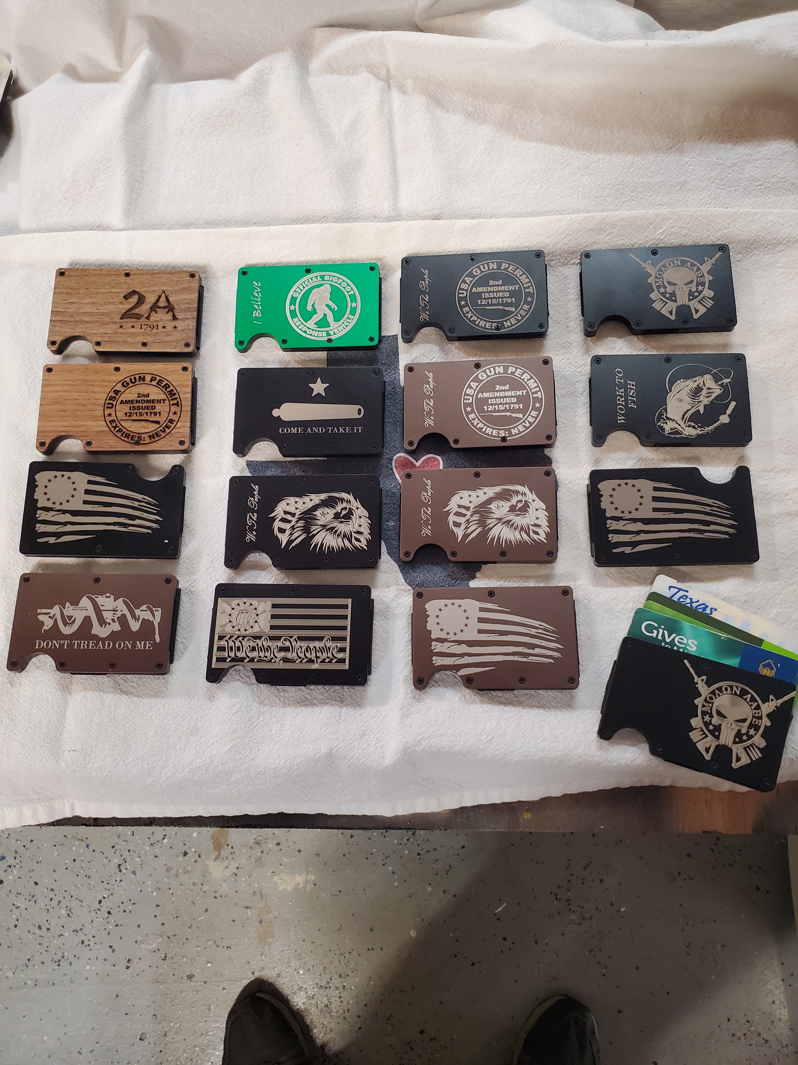 Lasered RFID Wallet, Metal – Brothers Grimm Woodworks