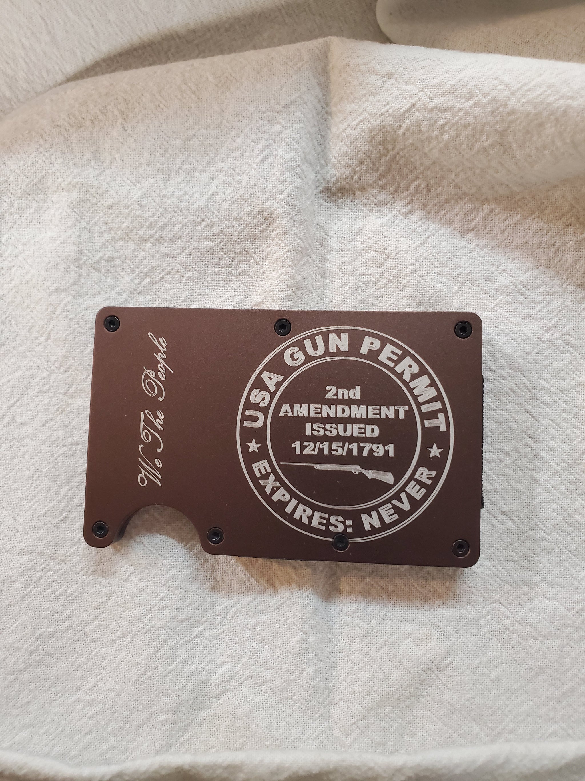 Lasered RFID Wallet, Metal – Brothers Grimm Woodworks