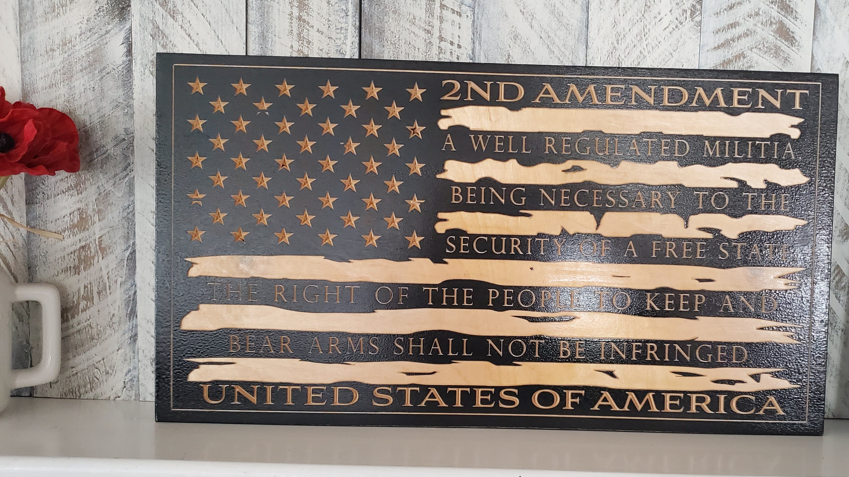 2nd Amendment USA Flag – Brothers Grimm Woodworks