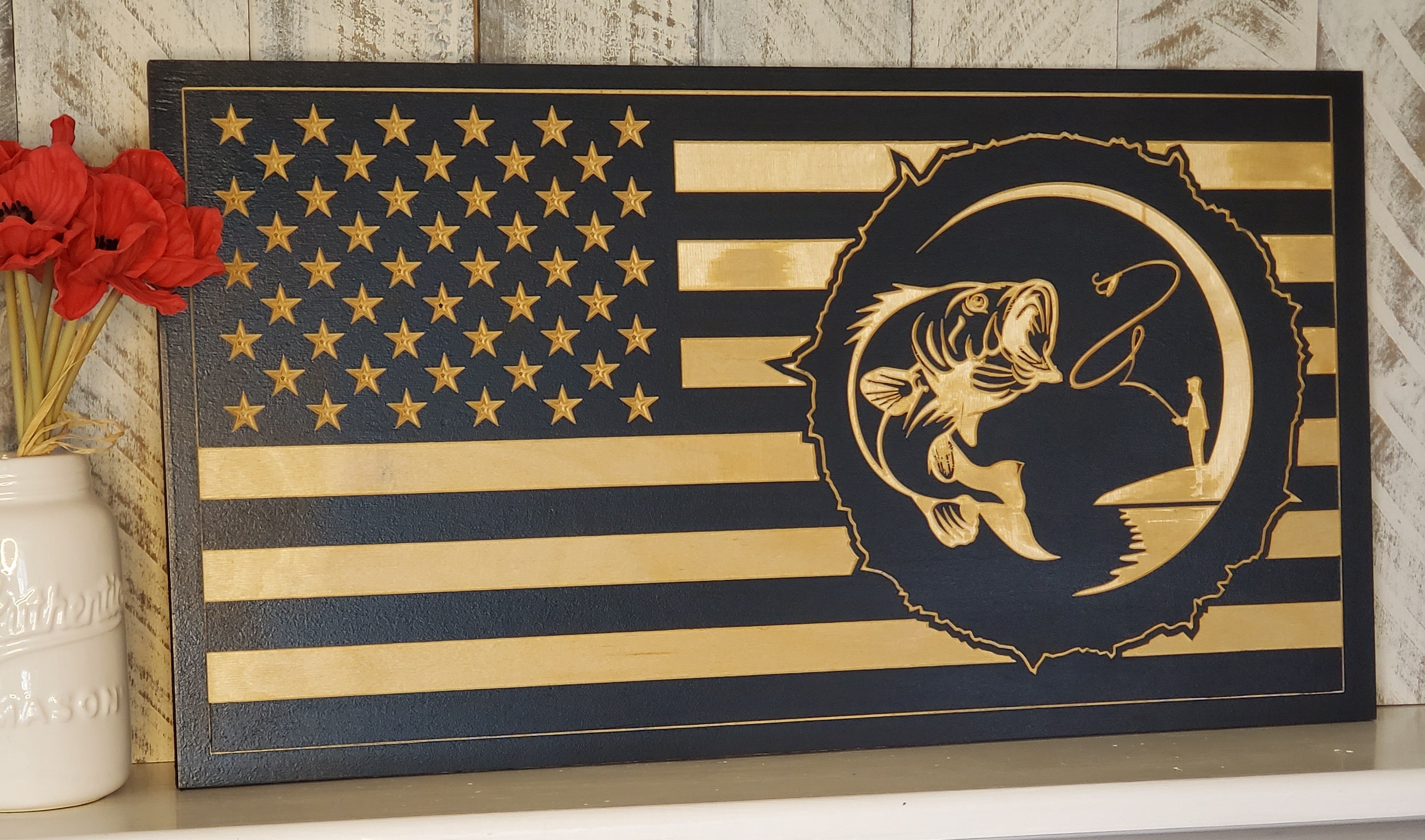 12x22 Jumping Bass Flag – Brothers Grimm Woodworks