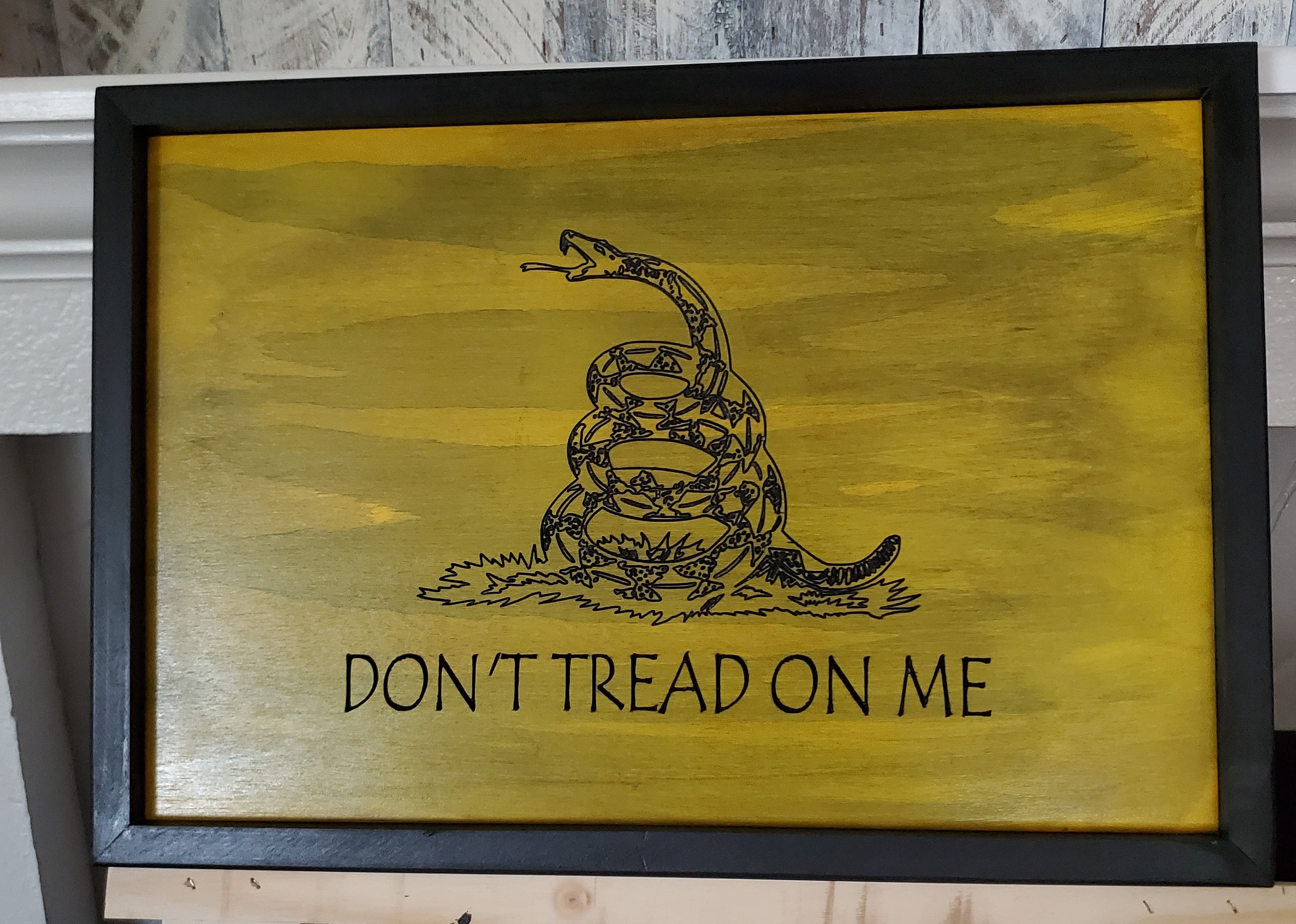13x19 Gadsden Flag Traditional – Brothers Grimm Woodworks